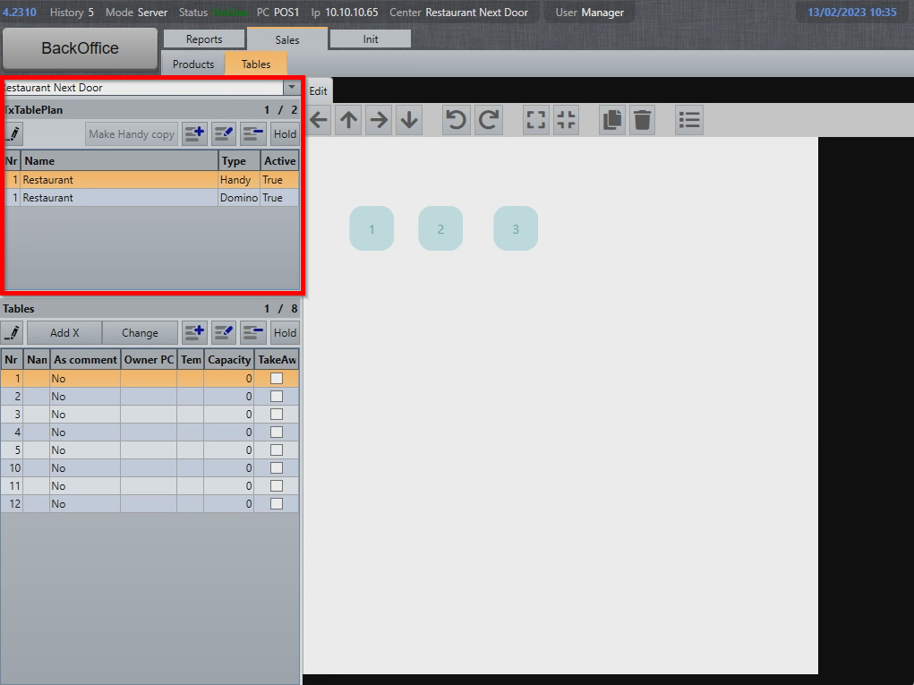 Managing tables in Backoffice – Help Center