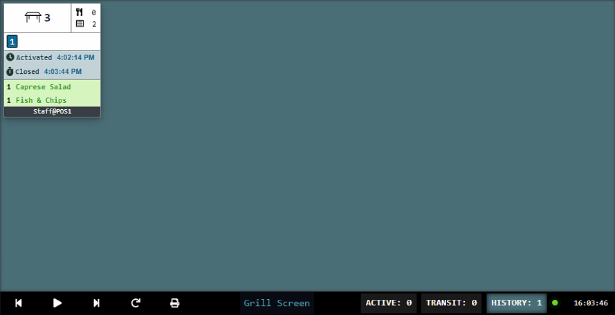 Demo: Single Kitchen Display Screen (KDS) device – Help Center